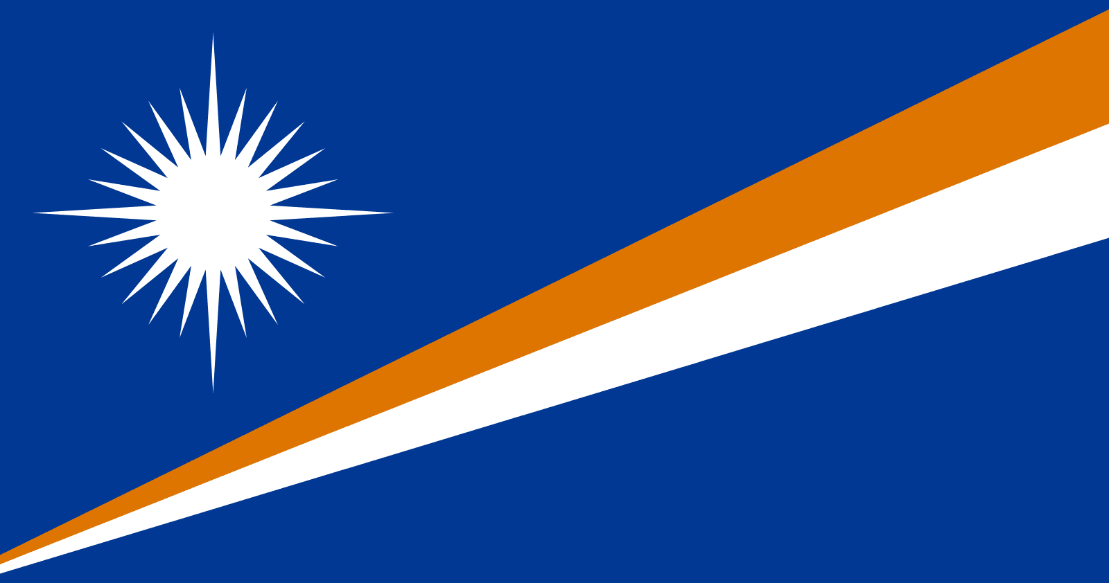 Bandeira das Ilhas Marshall | Bandeirasnacionais.com